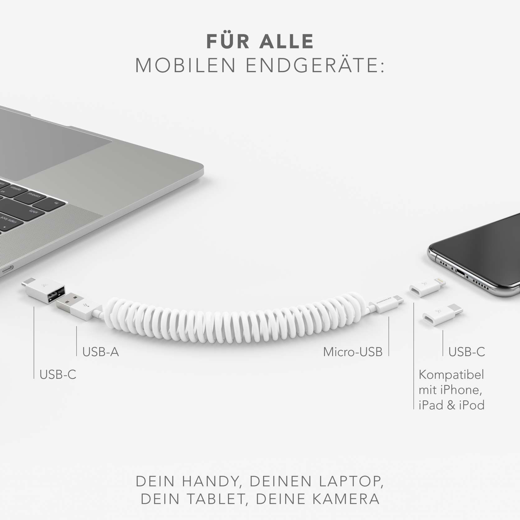 بي اند بي ستور - B&BStore. VONMÄHLEN Allroundo All-in-One Cable - White